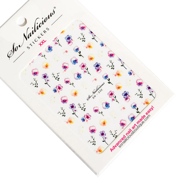 Pansy Stickers - 232 XXL SoNailicious Stickers - SoNailicious Boutique